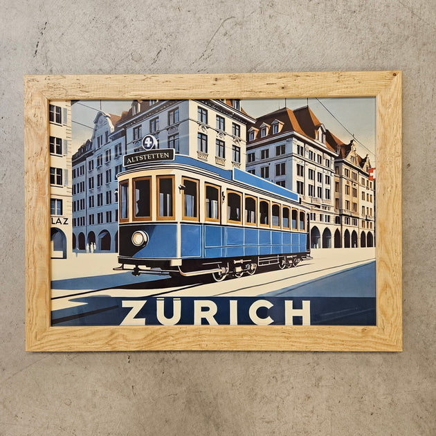Vintage Poster - Tram Zürich – Wood Factory